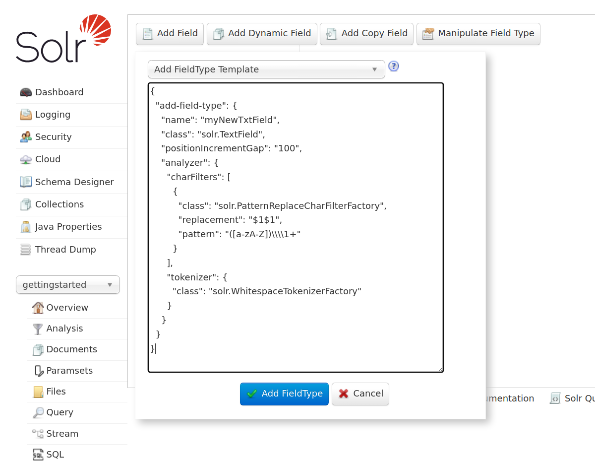 [Solr]Admin UIでフィールドタイプの編集をできるようになった | SPLOUT BLOG