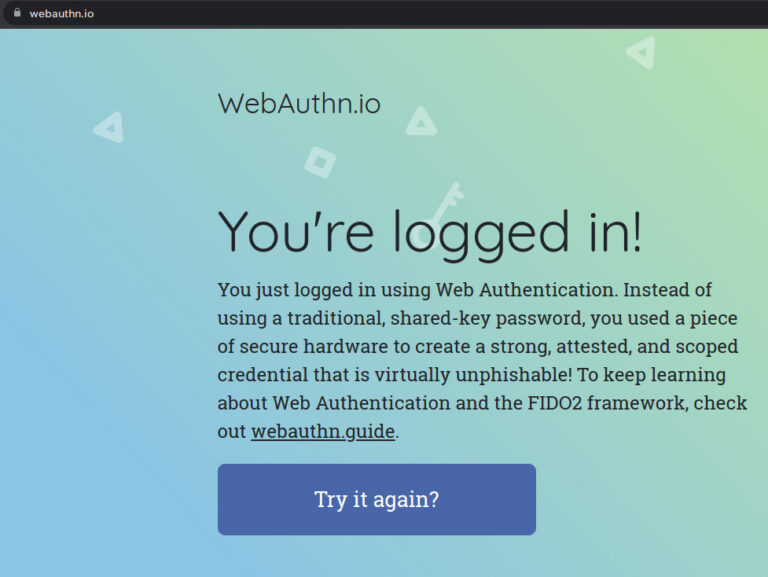 セキュリティキーを使ってパスキーを体験する | SPLOUT BLOG